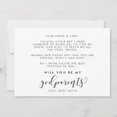 Elegant calligraphy Godparent proposal card | Zazzle