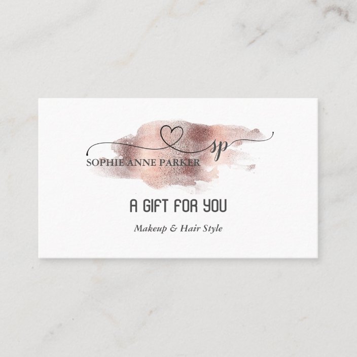 Elegant Calligraphy Gold Professional Beauty Salon Loyalty Card ...