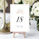 Elegant Calligraphy Gold Script Modern Wedding Table Number | Zazzle