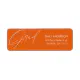 Elegant Calligraphy Graduation Orange Address Label | Zazzle
