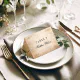 Elegant Calligraphy Guest Name Parchment Wedding Table Number | Zazzle