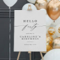 Elegant Calligraphy Hello 40 Birthday Welcome Sign | Zazzle