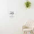 Elegant Calligraphy Hello 50 Birthday Welcome Sign | Zazzle