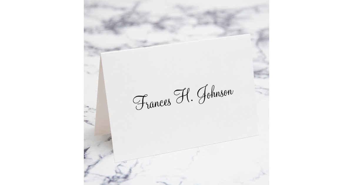 Elegant Calligraphy Individual Name Place Cards | Zazzle