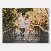 Elegant Calligraphy Landscape Wedding Welcome Sign | Zazzle