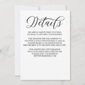 Elegant Calligraphy Minimalist Details Card | Zazzle