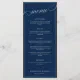 Elegant Calligraphy Navy Blue Classic Wedding Menu | Zazzle