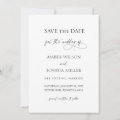 Elegant Calligraphy Photo Wedding Save the Date In Invitation | Zazzle