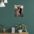 Elegant Calligraphy Photo Wedding Welcome Poster | Zazzle