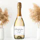 Elegant Calligraphy Pop The Champagne Sparkling Wine Label | Zazzle