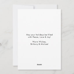 Elegant Calligraphy Red Ink Script Photo Wedding Holiday Card | Zazzle