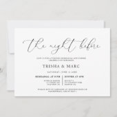 Elegant Calligraphy Rehearsal Dinner Invitation | Zazzle