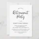 Elegant Calligraphy Retirement Party Invitation | Zazzle