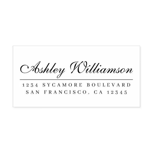 Elegant Calligraphy Return Address Self-inking Stamp | Zazzle Elegant Calligraphy Return Address Self-inking Stamp | Zazzle
