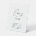 Elegant Calligraphy Ring Hunt Bridal Shower Game Pedestal Sign | Zazzle