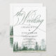 Elegant Calligraphy Rustic Forest QR Code Wedding Invitation | Zazzle