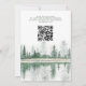 Elegant Calligraphy Rustic Forest QR Code Wedding Invitation | Zazzle