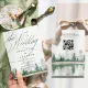Elegant Calligraphy Rustic Forest QR Code Wedding Invitation | Zazzle