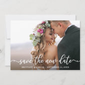 Elegant Calligraphy Save The New Date Card | Zazzle