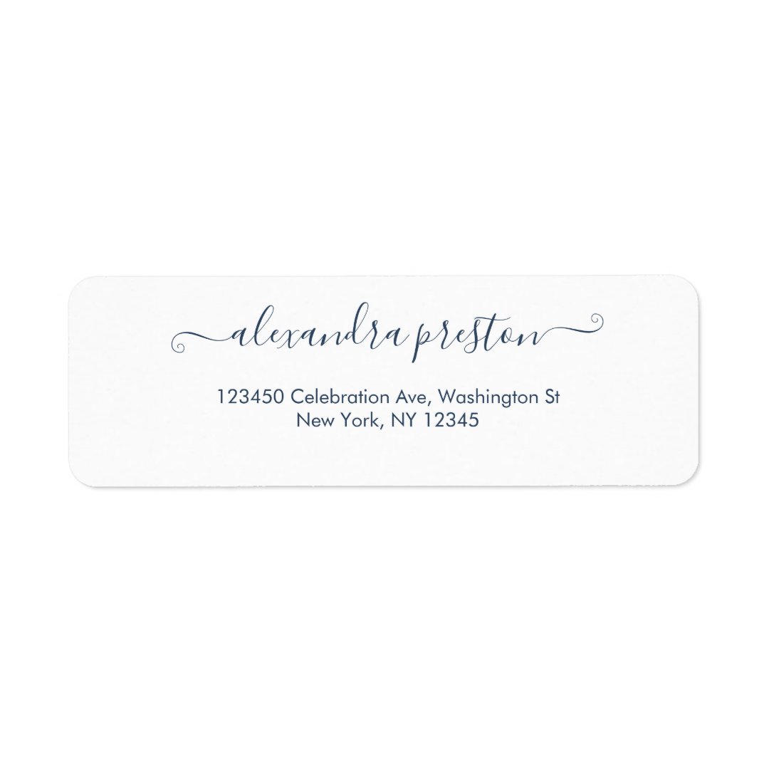 Elegant Calligraphy Script Address Label | Zazzle