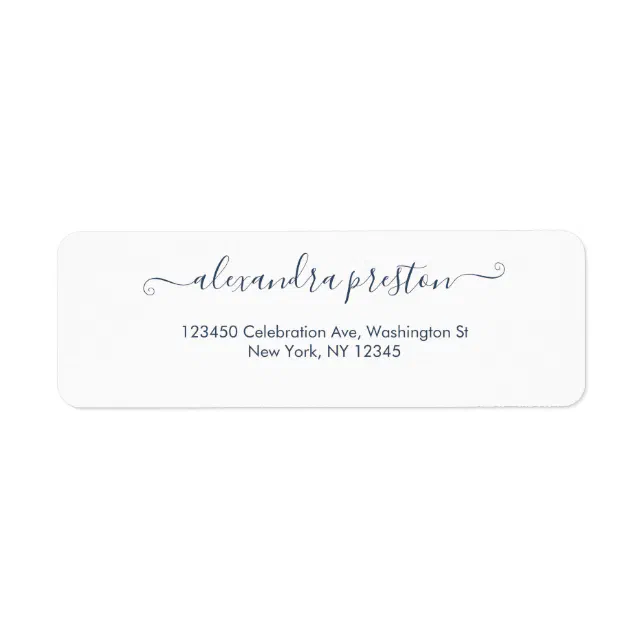 Elegant Calligraphy Script Address Label | Zazzle