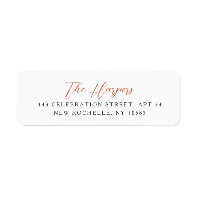 Elegant Calligraphy Script Personalized Name Red Label | Zazzle