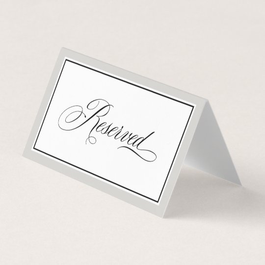 Elegant Calligraphy Script Reserved Table Signs Place Card | Zazzle.com