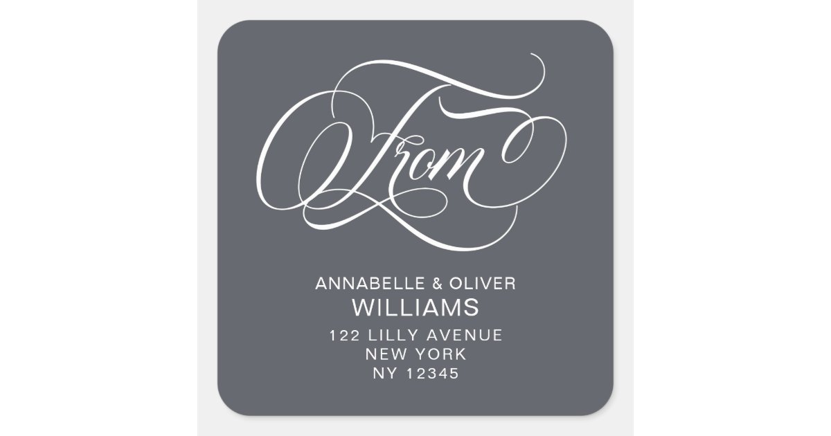 Elegant Calligraphy Script Return Address Labels | Zazzle
