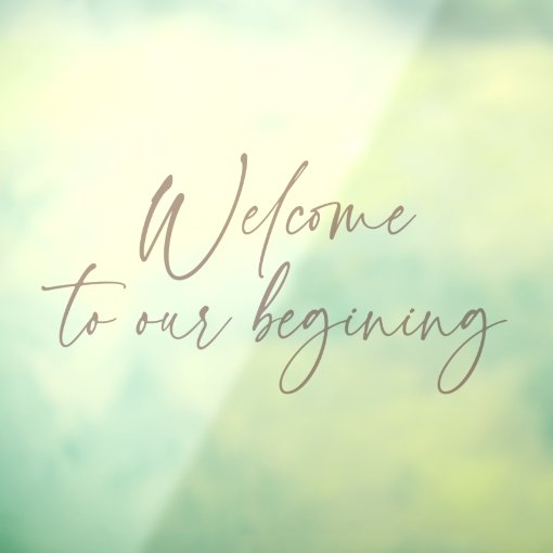 Elegant Calligraphy Script Vintage Bohemian Modern Window Cling | Zazzle