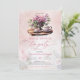 Elegant calligraphy shabby chic vintage tea party invitation | Zazzle