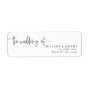 Elegant Calligraphy the wedding of Return Address Label | Zazzle