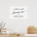 Elegant Calligraphy Two Become One Welcome Poster | Zazzle