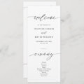 Elegant Calligraphy Wedding Ceremony Program | Zazzle