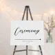 Elegant Calligraphy Wedding Ceremony Sign | Zazzle