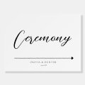 Elegant Calligraphy Wedding Ceremony Sign | Zazzle