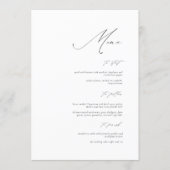 Elegant Calligraphy Wedding Menu Card | Zazzle