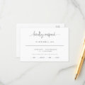 Elegant Calligraphy Wedding response card RSVP | Zazzle