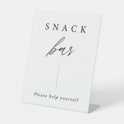 Elegant Calligraphy Wedding Snack Bar Sign | Zazzle