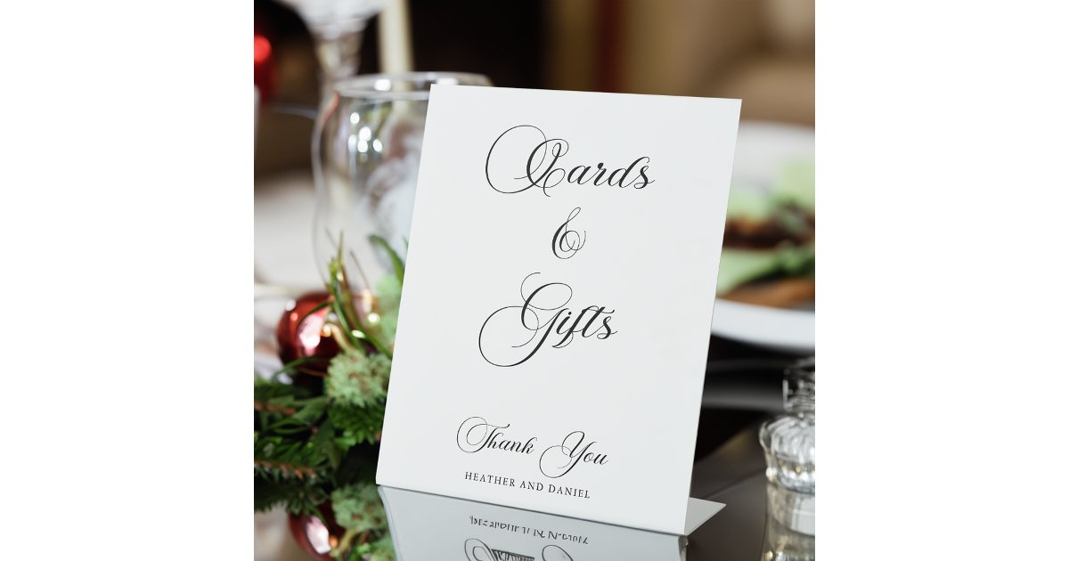Elegant Calligraphy Wedding Table Sign | Zazzle