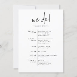 Elegant Calligraphy | Wedding Welcome Bag card | Zazzle