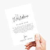 Elegant Calligraphy | Wedding Welcome Bag card | Zazzle