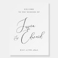 Elegant Calligraphy Wedding Welcome Sign | Zazzle