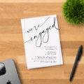 Elegant Calligraphy We're Engaged Engagement Party Acrylic Invitations ...