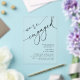 Elegant Calligraphy We're Engaged Engagement Party Acrylic Invitations ...