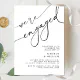 Elegant Calligraphy We're Engaged Engagement Party Invitation | Zazzle