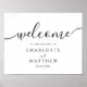 Elegant Calligraphy White Welcome Wedding Poster | Zazzle