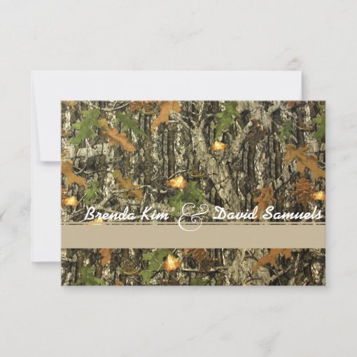 Elegant Camo Hunting Wedding Invitation | Zazzle