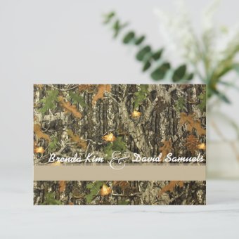 Elegant Camo Hunting Wedding Invitation | Zazzle