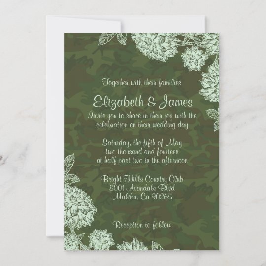 Elegant Camo Wedding Invitations | Zazzle.com