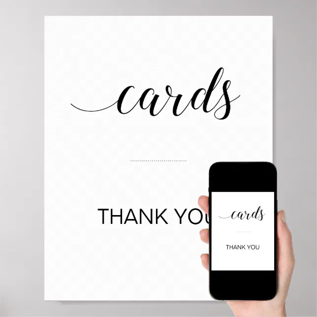 Elegant Card Drop Box Card Table Sign | Zazzle